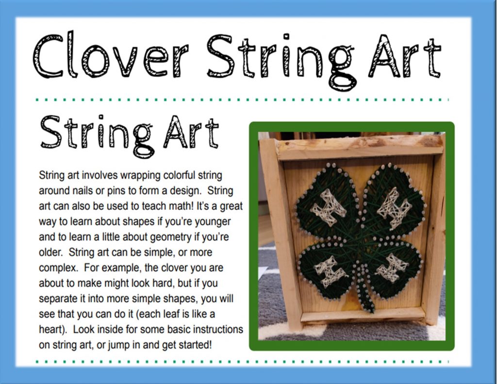 A Perfect Rainy Day Project: Clover String Art! – Lincoln County, WI 4 ...